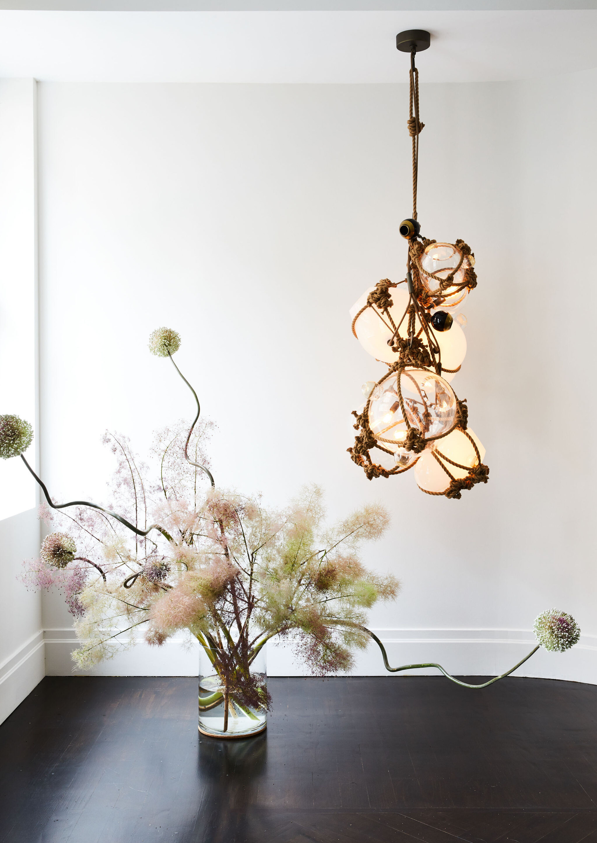 Knotty Bubbles Chandelier - 3 Large, 2 Small Bubbles, 5 Barnacles ...